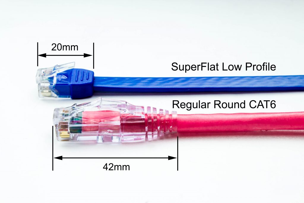 NEW CAT6 28AWG Flat Cable - SuperFlat Low Profile UTP - Bestronics
