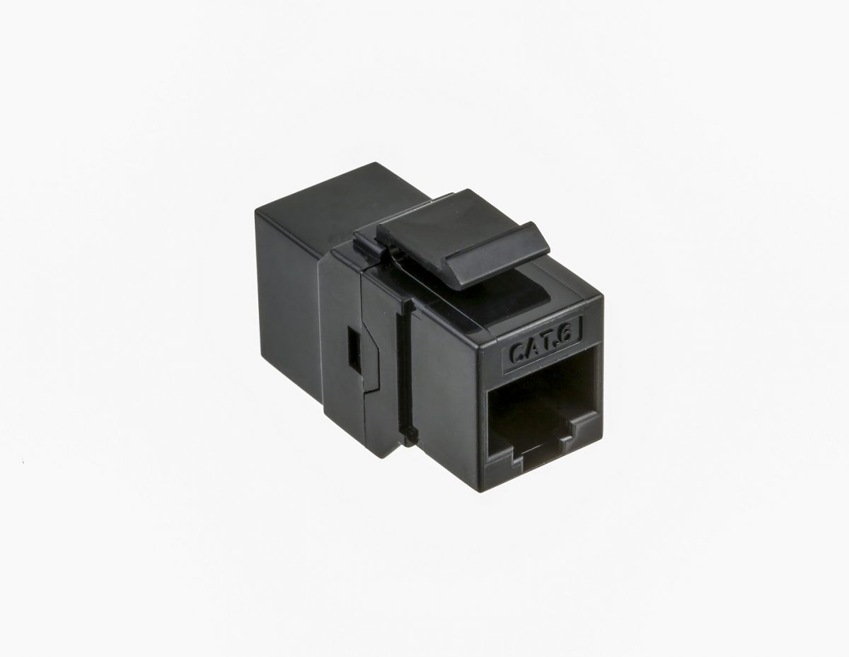 CAT6 UTP Inline Coupler Keystone Type, Black Color - Bestronics